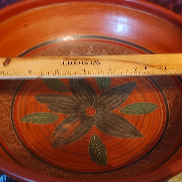 Maria Reyes Perez | Accents | Clay Pottery Bowl Painted Flower Maria ...